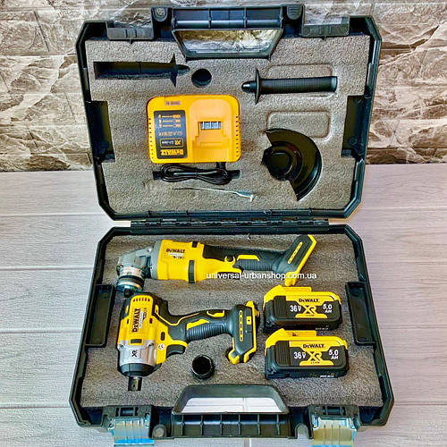 Купити Набір акумуляторного інструменту Dewalt (36V, 5A) Гайковерт DeWalt DCF 894, болгарка ...