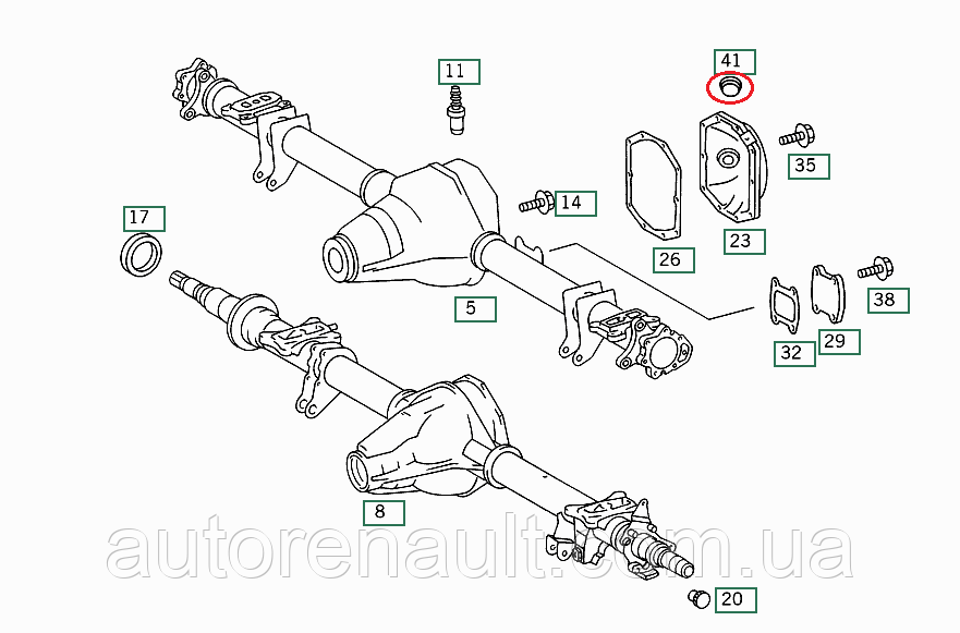 Маслозаливная пробка в задний мост на Мерседес Спринтер 208-416 95-06 ...