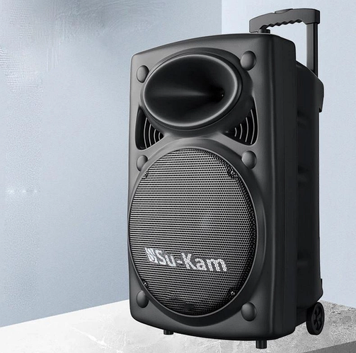 Колонка акустична Su-Kam BT 150D + 2 мікрофони 150 Вт 7500 mAh black ...