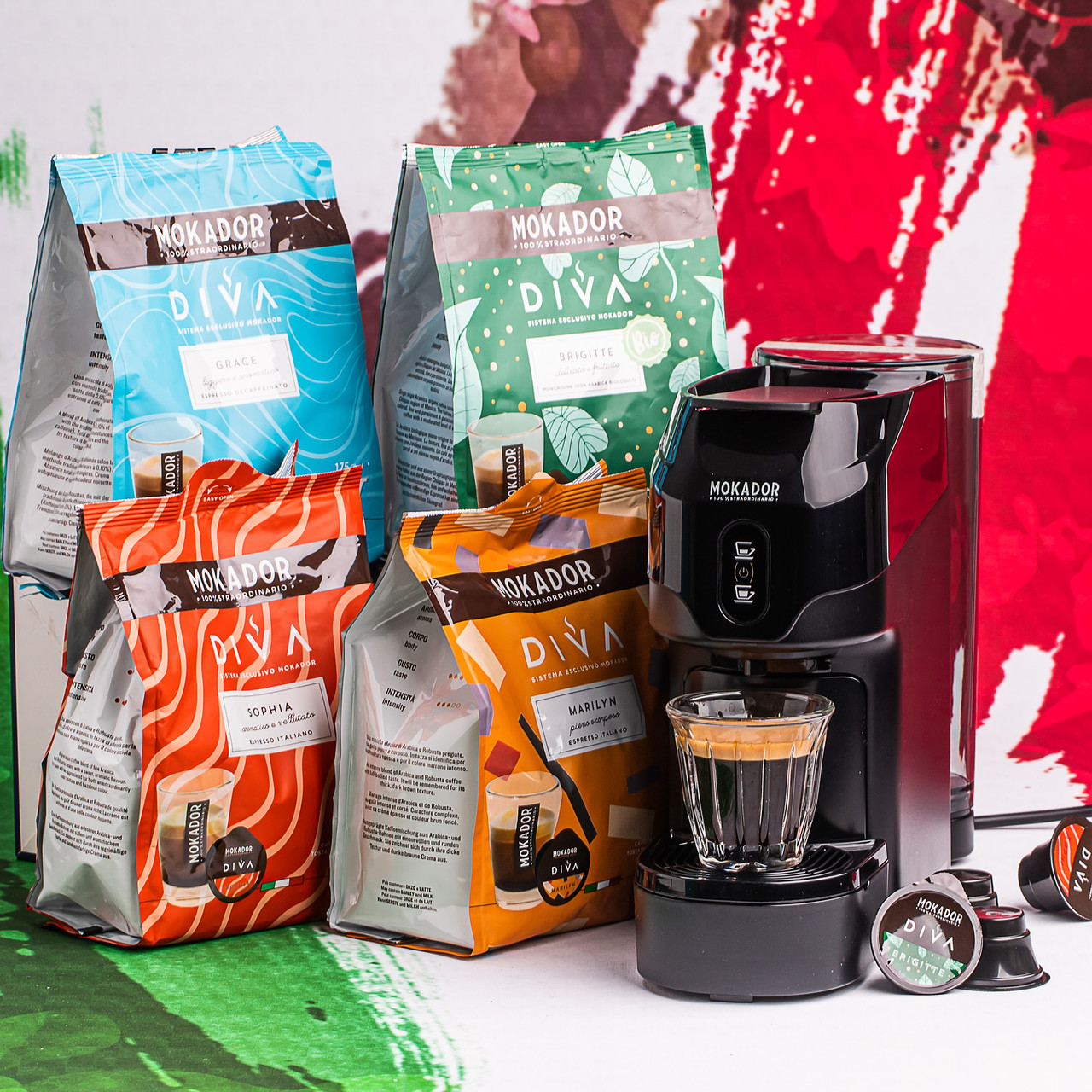 Mokador Coffee Welcome Set – набір для знайомства. (Кофемашина DIVA ...