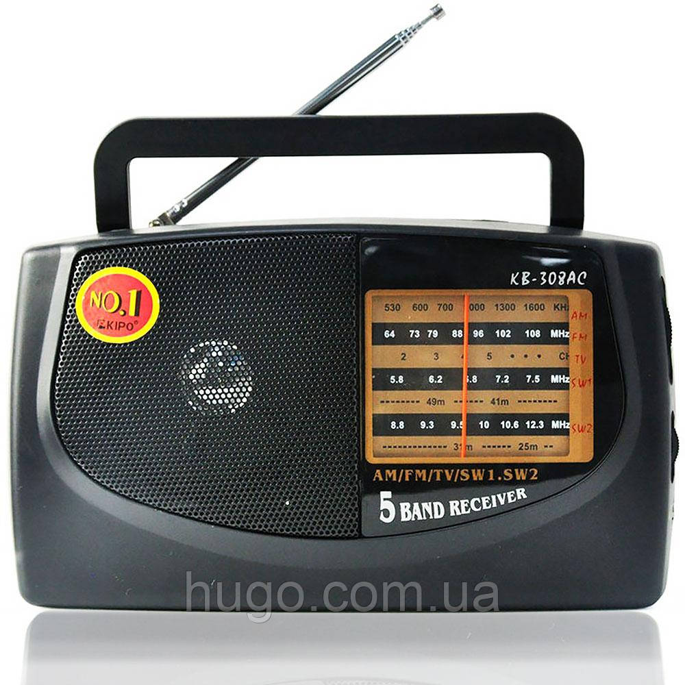 Компактный радиоприемник KIPO KB 308AC, Черный / Портативное карманное ...