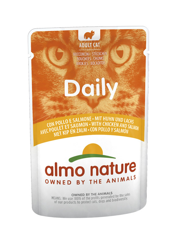 Упаковка Влажного Корма Almo Nature Daily Cat для Кошек с Курицей и ...