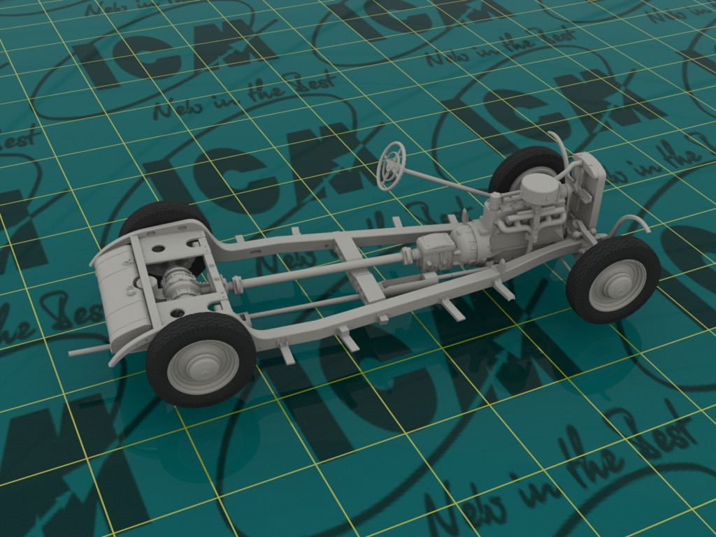 Сборная модель Тип 320 (W142) Седан с немецким штабным персоналом (ICM ...