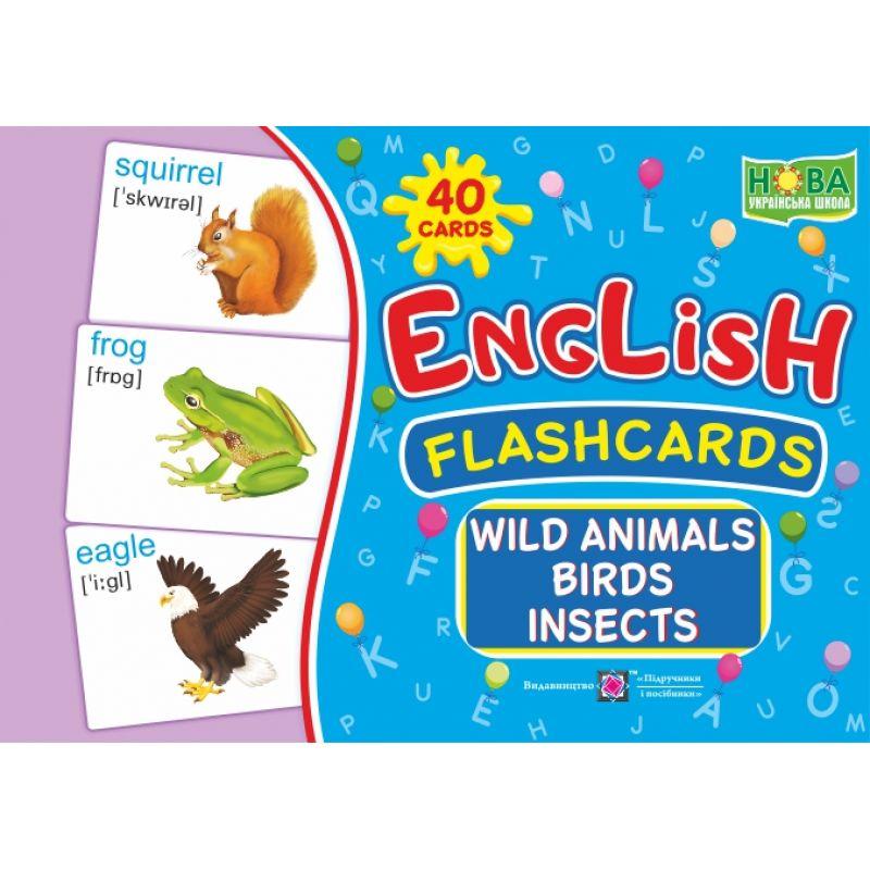 Комплект Карток. English: Flashcards. Wild Animals, Birds, Insects — у ...
