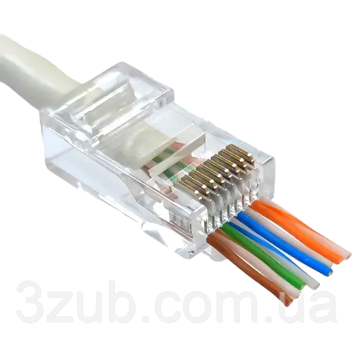 Купить Kingda UTP RJ45 кат. 6 (100шт.) Коннектор со сквозными ...
