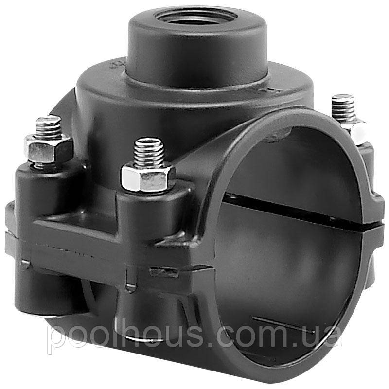 Hidroten Хомут-врезка Седло Зажимное ПП Hidroten 1003011, D63x1/2" — в ...