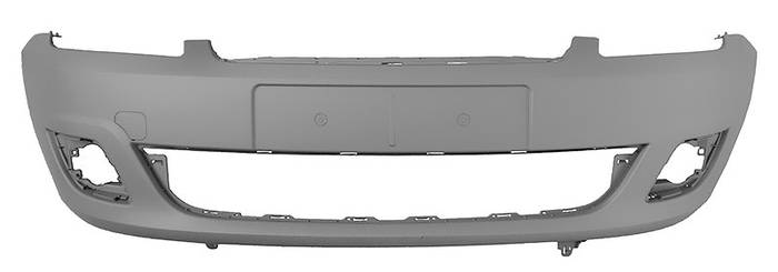 Бампер передний для Ford Fiesta V (MK6) (рестайлинг) 2006 - 2008, цельный: верх + низ бампера ...