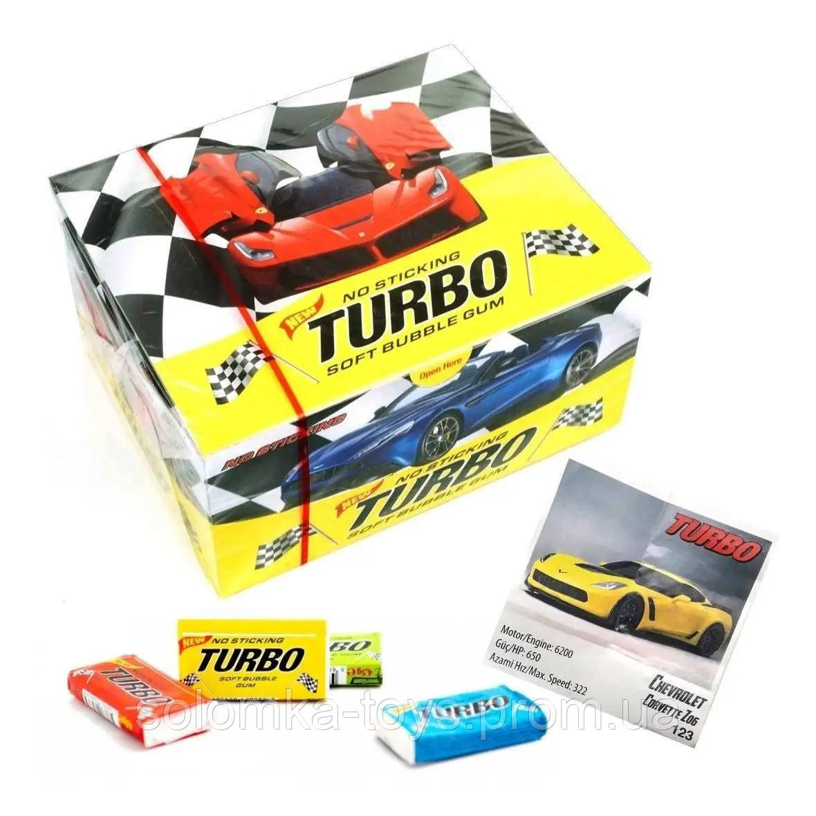 TURBO Жевательная резинка, жвачка с вкладышем ТУРБО 100 шт (ID ...