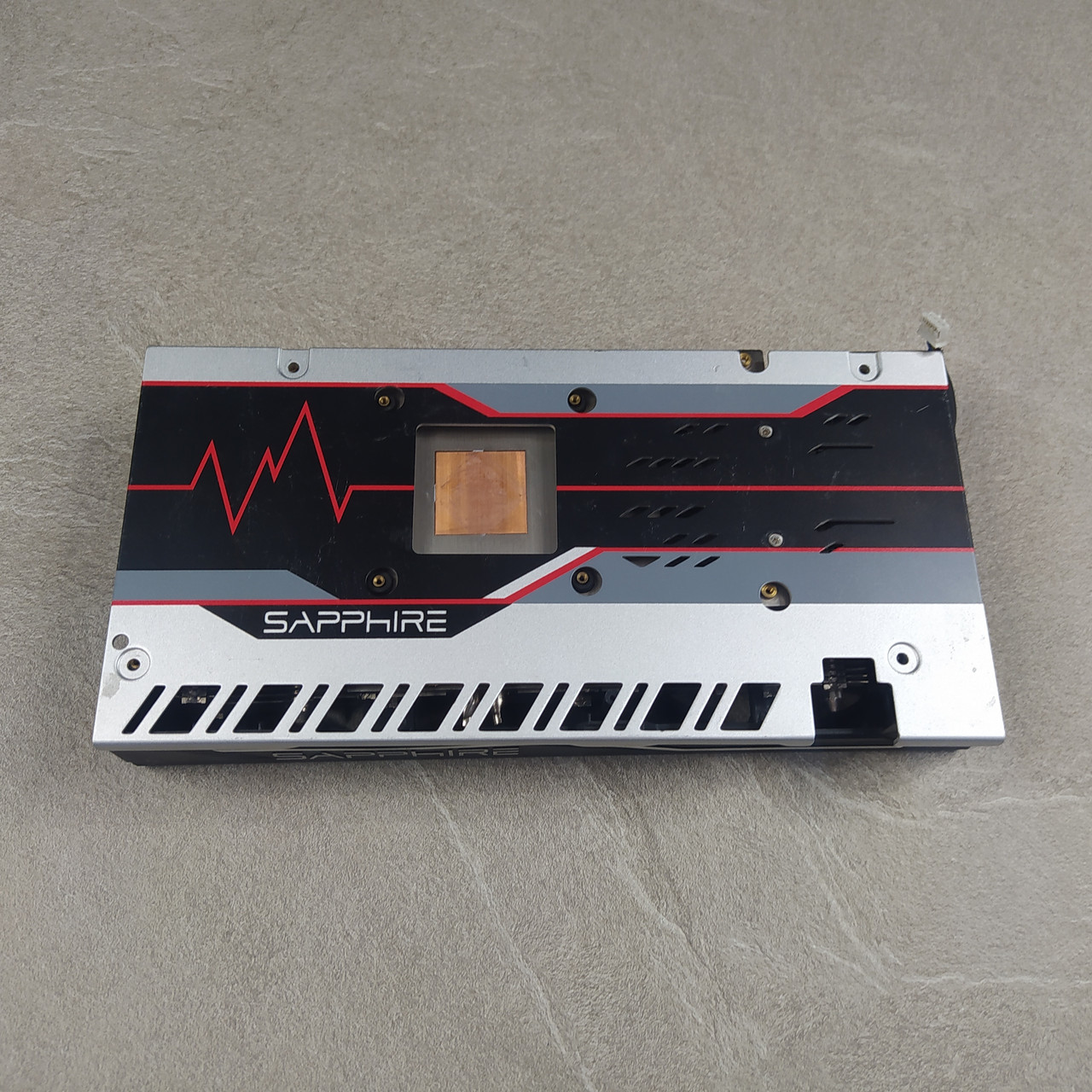 Кожух, радиатор, бэкплейт для видеокарты RX 570 Sapphire Pulse Б/У (ID ...