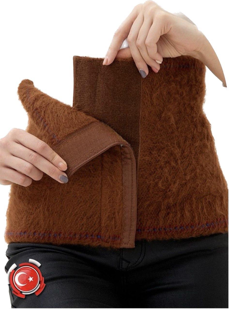 Еластичний пояс із верблюжого хутра НА ЛИПУЧЦІ Morteks, Зігріваючий пояс, Бандажі Morteks ...