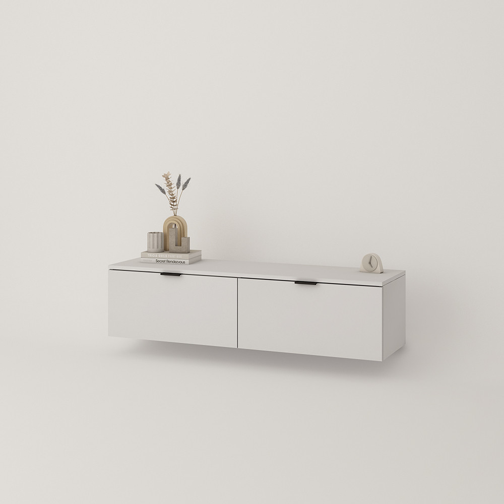 Купити Маленька сучасна стінка під телевізор P1 Сан Маріно у вітальню мінімалізм 120 см біла у