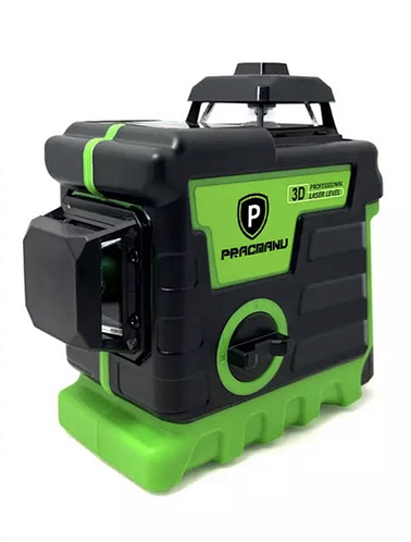 Лазерный уровень Pracmanu 3D 12 лучей Зеленый луч 360 градусов + Очки ...