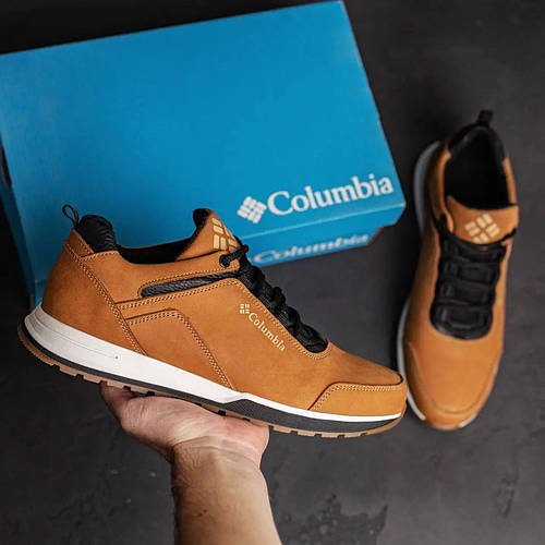 Кроссовки осень мужские демисезонные кожаные рыжие, Спортивные ...