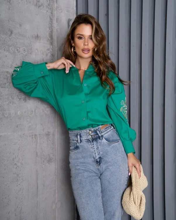 Сорочки ISSA PLUS SA-484 L зелений (ID#1936959887), ціна: 2190 ₴, купити на Prom.ua