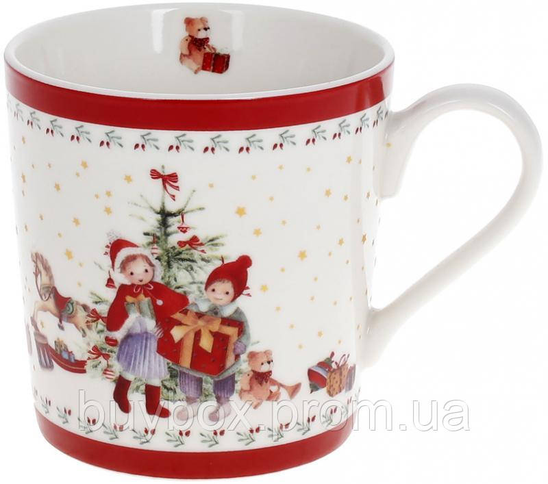Фарфоровая кружка Bona Новогодняя елка 350мл DP113814 BX, код: 6964630 ...