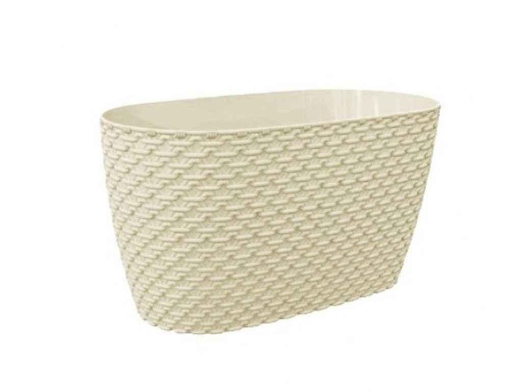 Купить Горшок для цветов 4,25л Белый вязкий (14,5x29х15 см) ТМ ELIF ...