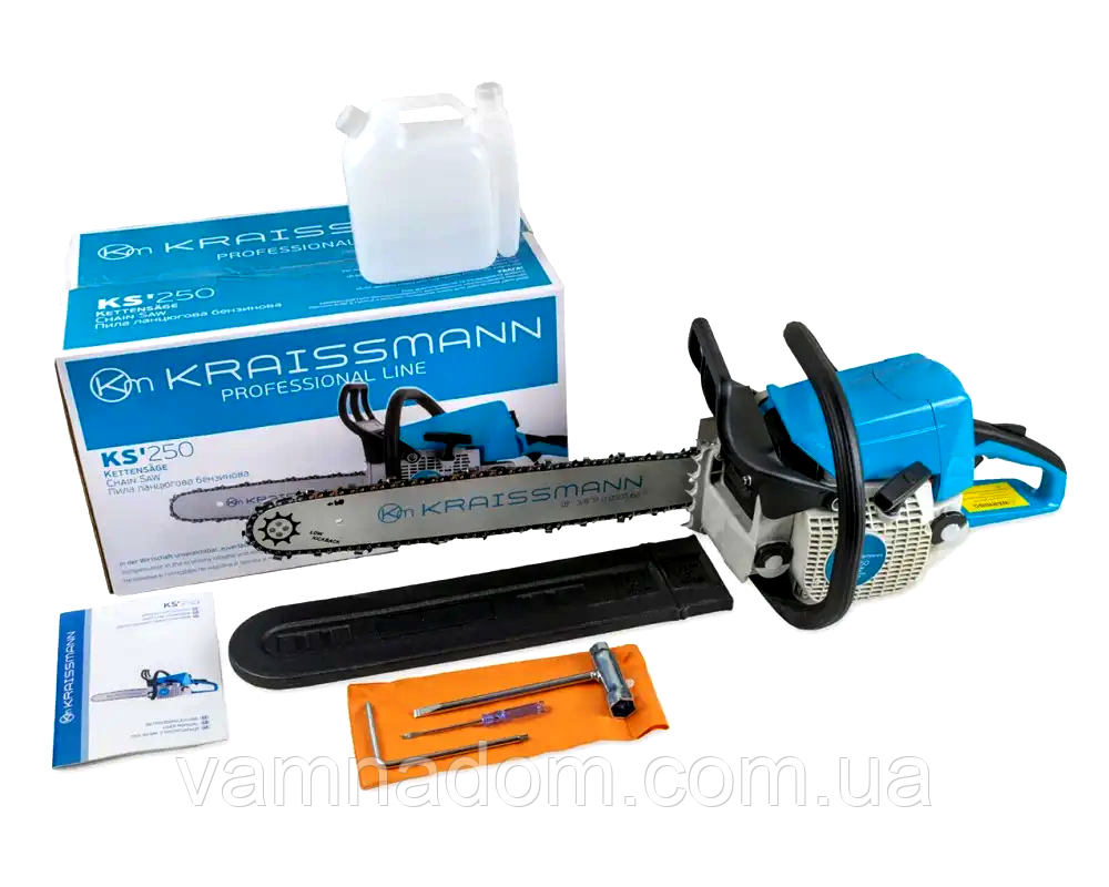 Бензопила KRAISSMANN KS'250 (Шина 450 мм) (ID#1857293938), ціна: 5600 ...