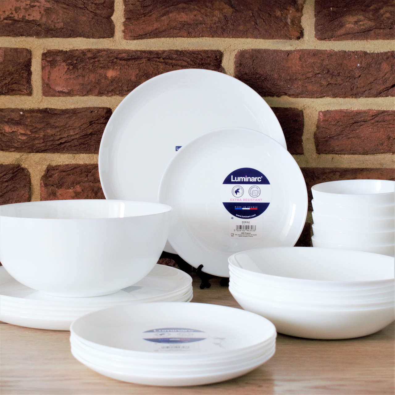 Набір посуду Luminarc Diwali White 25 предметів у тех тарі (ID ...