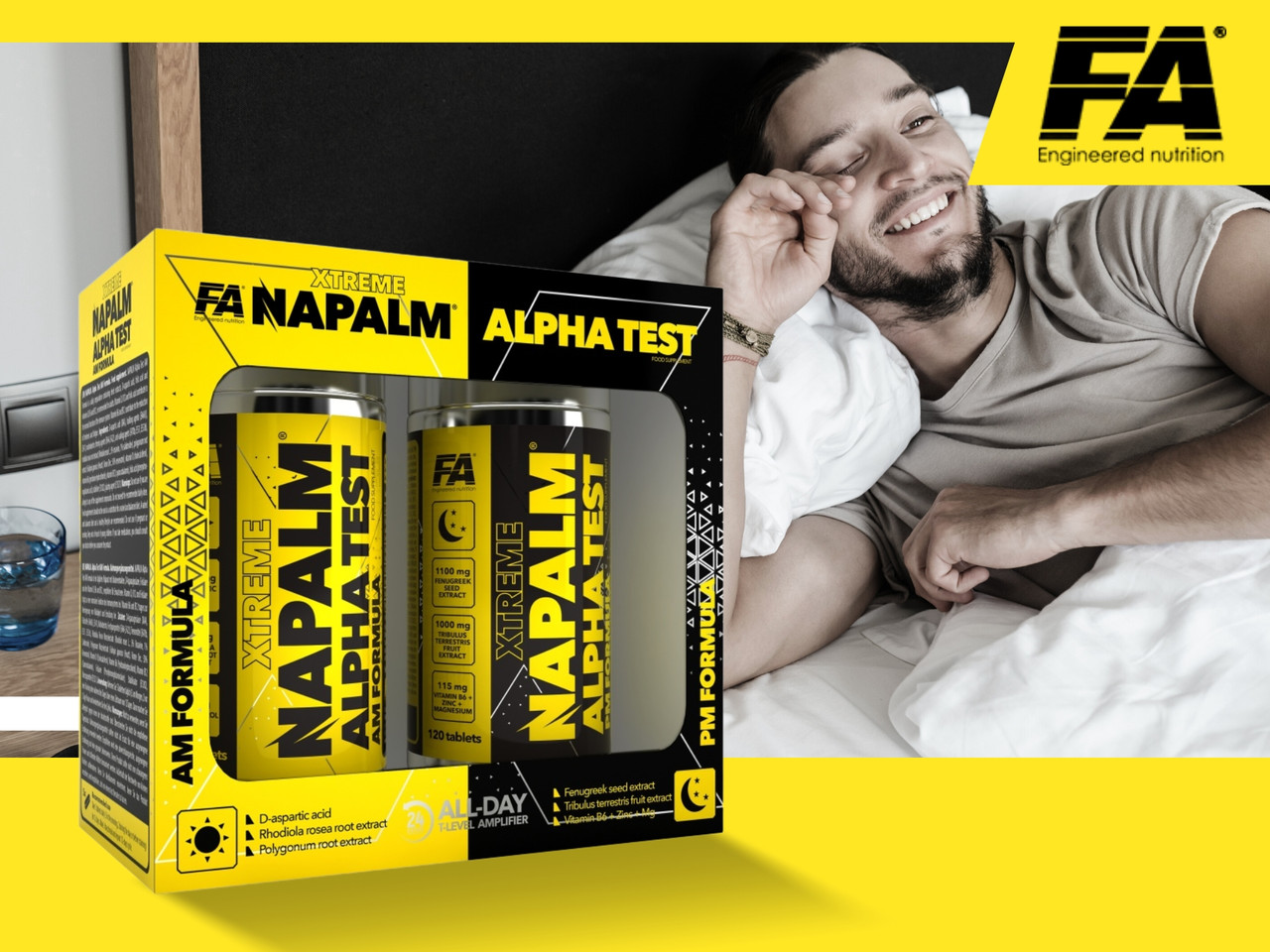 Купить Napalm Alpha Test (AM PM Formula) 240 tabs ( 2x 120 tabs ...