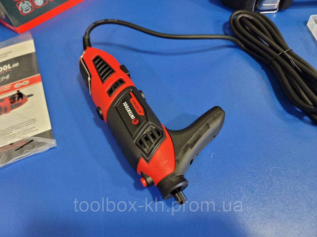 Купить Профессиональный Гравер Бормашина Шлифмашина прямая Storm intertool WT-0516 + насадки ...