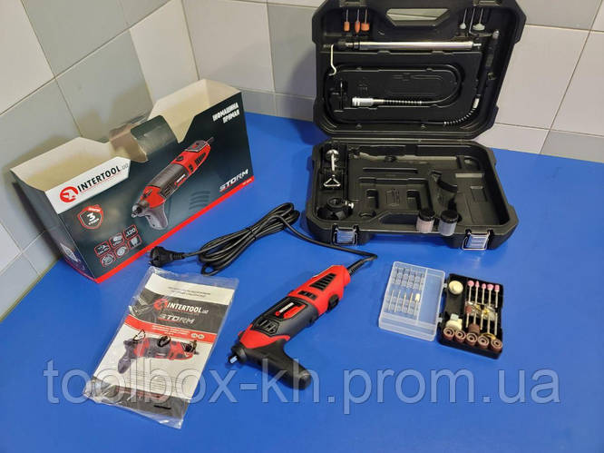 Купить Профессиональный Гравер Бормашина Шлифмашина прямая Storm intertool WT-0516 + насадки ...