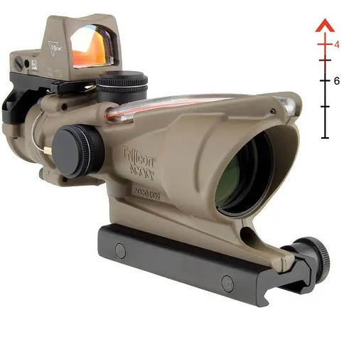 Купити Приціл Trijicon ACOG 4x32 сітка .223 Red Chevron/RMR Type 2 3.25 ...
