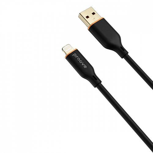 Кабель Lightning 2.4A 1m Proove Jelly Silicone black | Шнур Юсб ...