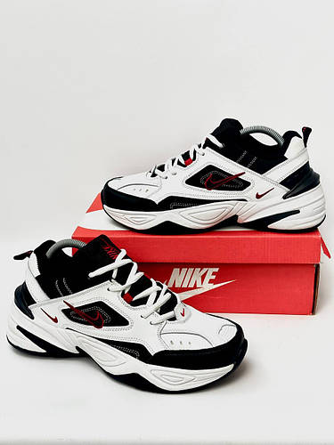 Мужские кроссовки Nike M2K Tecno white/red, мужские кожаные кроссовки ...