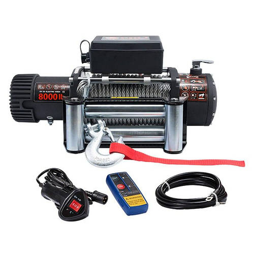 Лебедка 12в для внедорожника ElectricWinch 8000lbs / 3630кг (Стальной ...