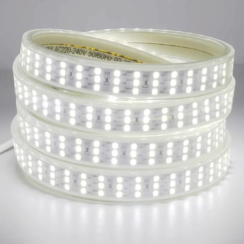 Светодиодная лента 220V smd2835 236 led/m 22W IP68 2000Lm 6500K-белый ...