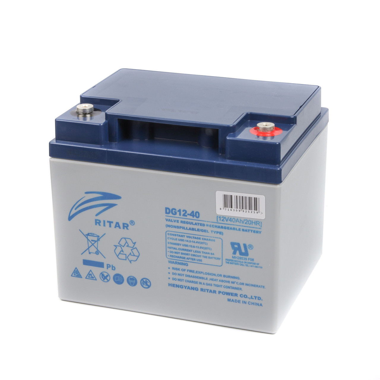 Купить Аккумулятор гелевый 40Ah RITAR DG12-40 12V GEL Q1/60, цена 2920 ...