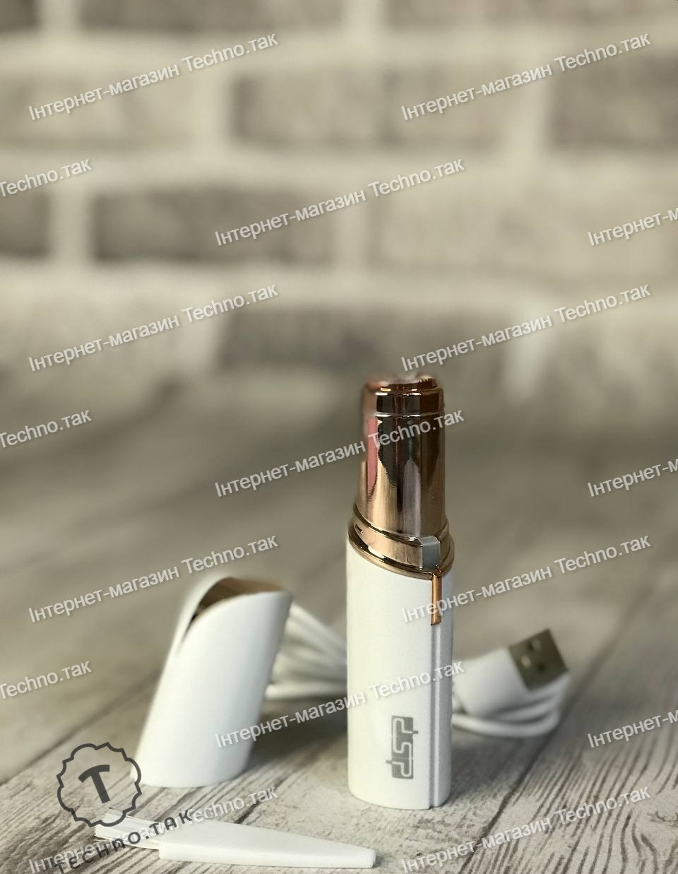 Эпилятор электробритва женская аккумуляторная для для лица для сухого бритья DSP White/Pink ...