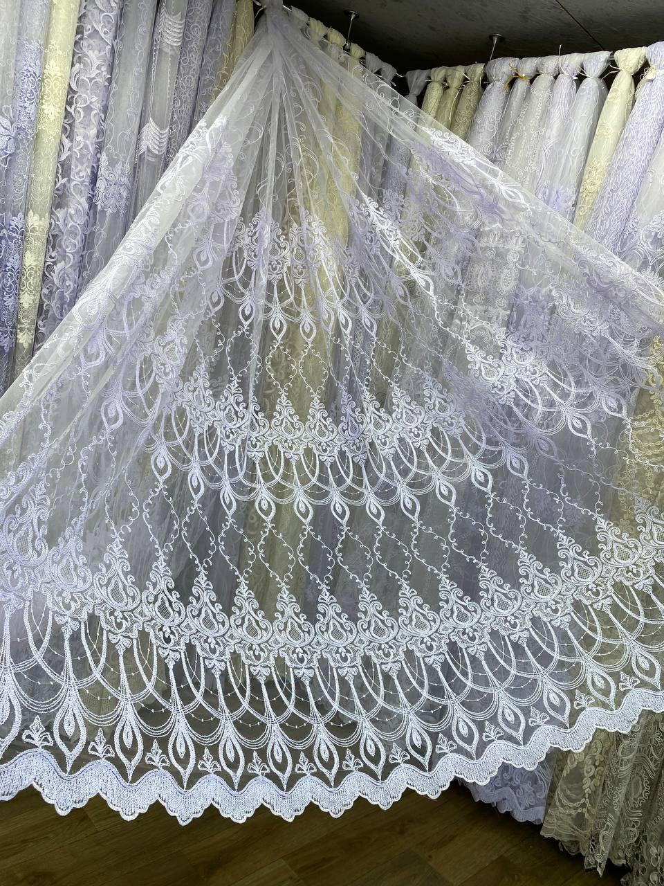 Тюль фатін вишивка + кордовая нитка 2,8 белый: продажа, цена в Хмельницком. Гардины от "Roma ...