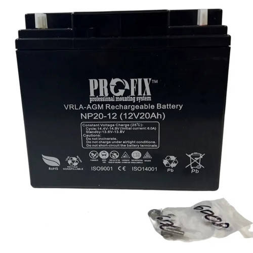 Купить Аккумулятор VRLA-AGM NP20-12, 12V 20Ah, 181х77х167мм, ProFix ...
