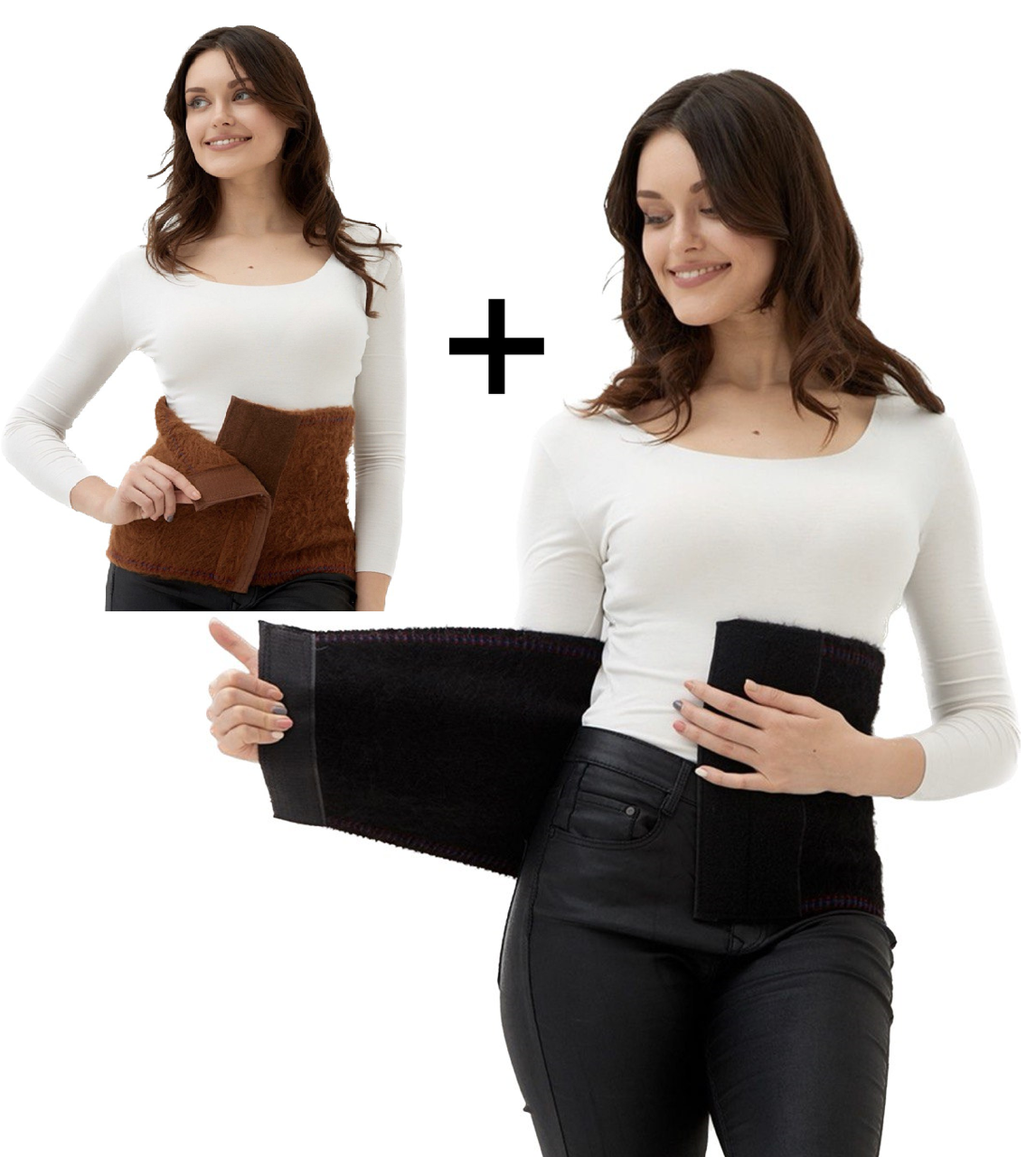 Комплект согревающих поясов Morteks НА ЛИПУЧКЕ из собачьего и верблюжьего меха Плотные 7(54-56 ...