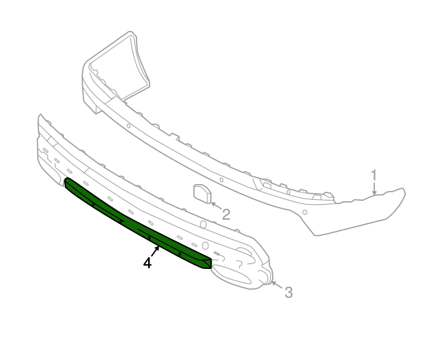 Накладка заднего бампера Volvo: XC90 16-, 31650307 (ID#1836174377 ...