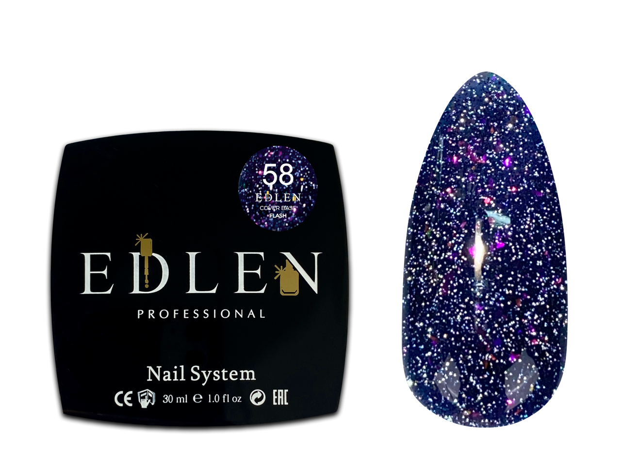 EDLEN Cover Base №58 Flash, 30 Мл 420 ₴ — Купить на BIGL.UA ᐉ Цена, Отзывы, Доставка (4000421588)