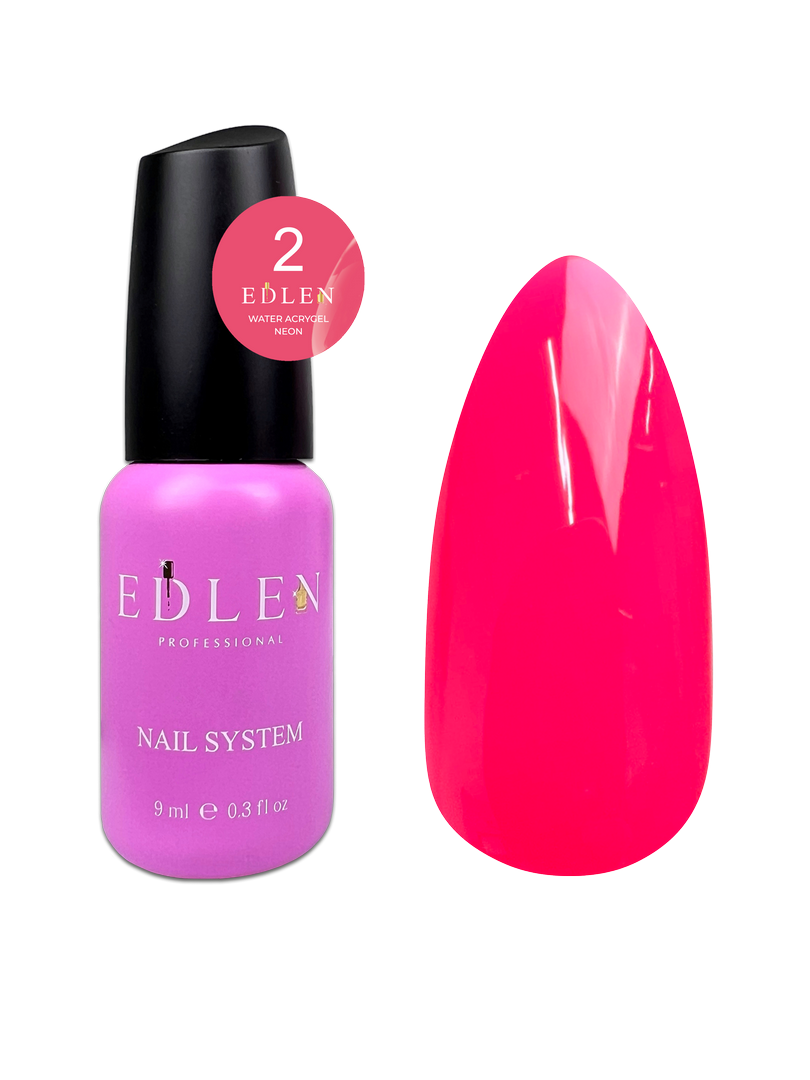EDLEN New Formula Water Acrygel Neon №02 Рідкий акригель неоновий, 9 мл ...