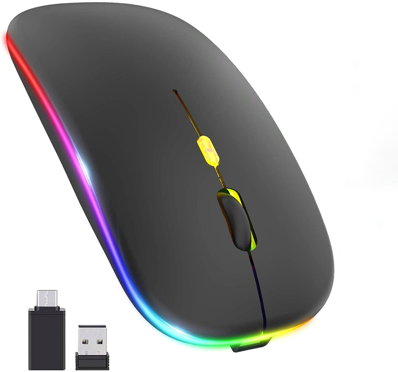 Мышь беспроводная подсветкой с аккумулятором для ноутбука USB Bluetooth ...