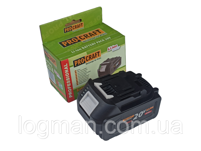 Акумуляторна батарея Procraft Battery 20 вольтів/4 ампергодинник (Прокрафт), ціна: 1499 ...