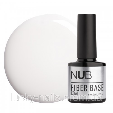 NUB Fiber Base 01 Milk - основа с армирующими волокнами (молочная), 8 ...