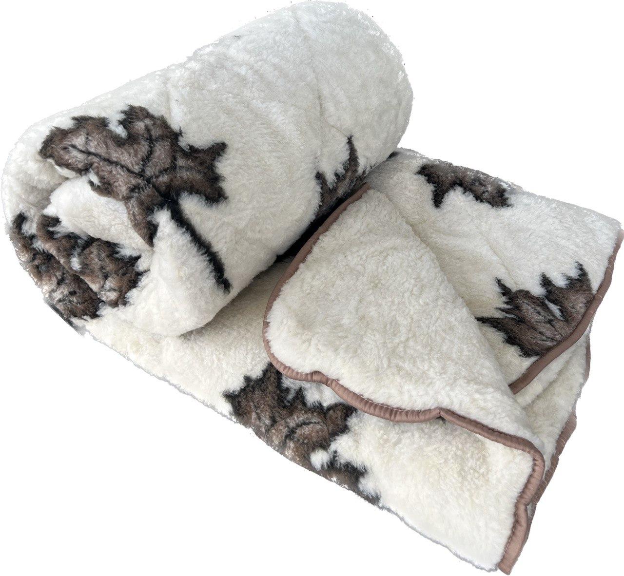 Зимова ковдра з овечої вовни з відкритим хутром Клен: продаж, ціна у Хмельницькому. Ковдри від ...