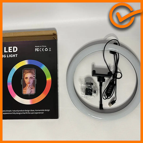 Купить Качественный штатив для телефона кольцевая лампа MJ30 RGB 30см ...