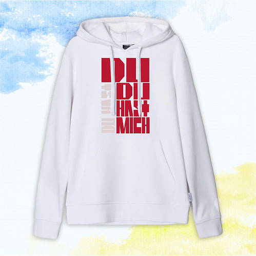 Купить Худи "Rammstein" Du hast mich - Белый - XS, цена 1190 ₴ — Prom ...