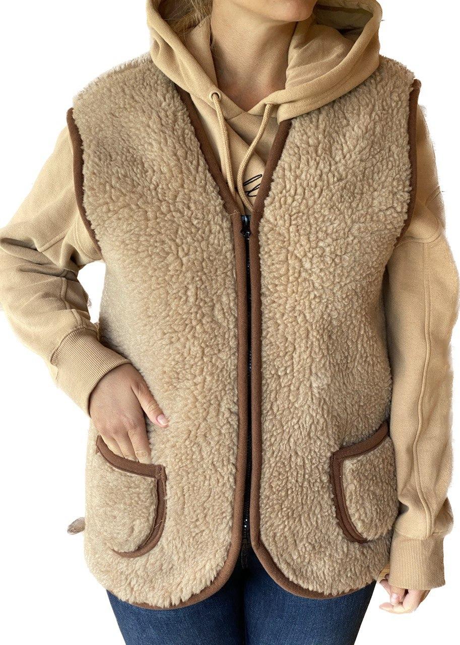 Безрукавка з овечого хутра на блискавці, Жилети з вовни Унісекс: продаж, ціна у Хмельницькому ...