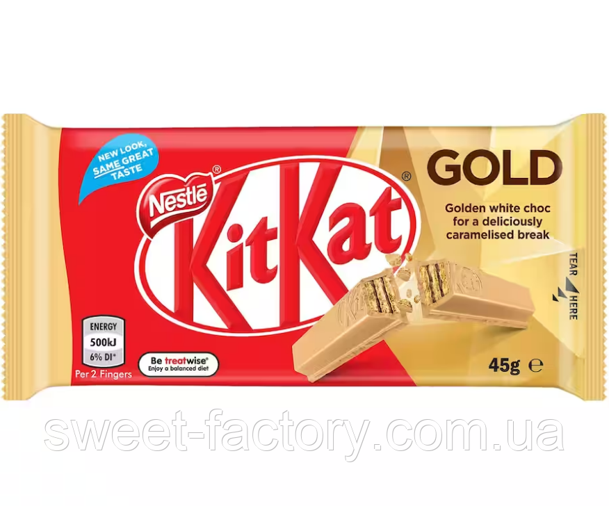 Батончик KitKat Gold White Chocolate Caramelised Break 45g — в ...