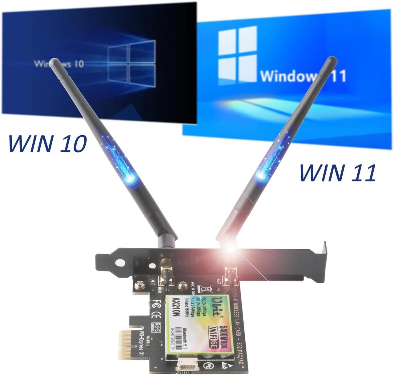 Купить Wi-Fi-карта Ubit WiFi 6E AX210 PCIE | Беспроводное Подключение ...