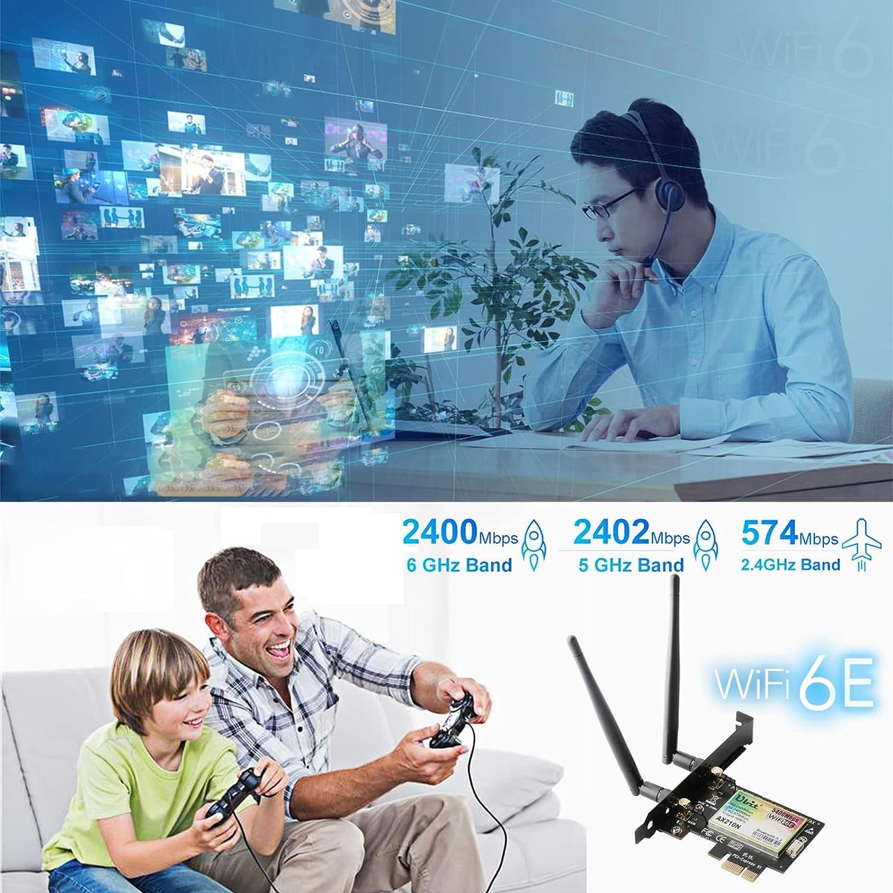 Купить Wi-Fi-карта Ubit WiFi 6E AX210 PCIE | Беспроводное Подключение ...