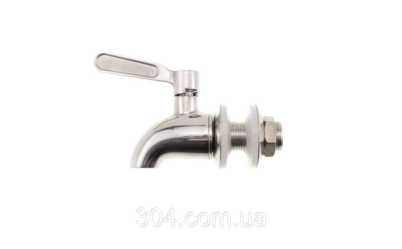 Нержавіючий врізний кран для бочок та диспенсерів AISI 304 (ID ...