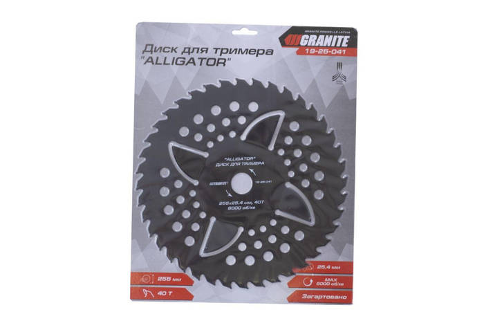 Купить Диск для триммера Granite - 255 мм x 40 Т Alligator, цена 311 ...